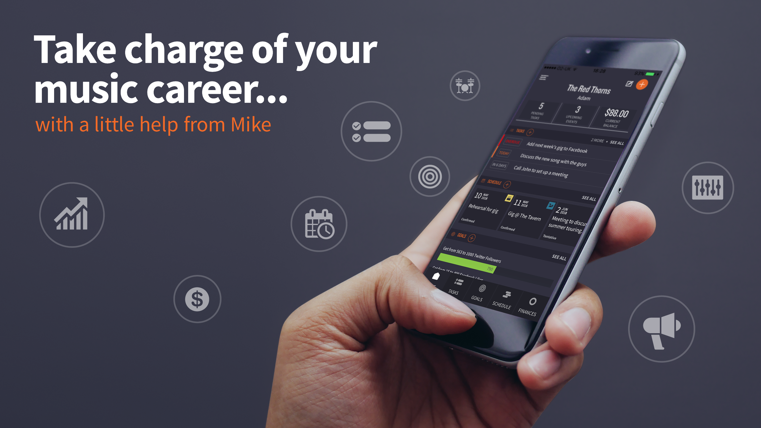 Mike - Artist and Band Management App